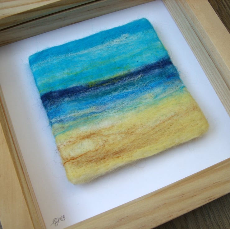 Seascape Needle Felted Picture - Folksy