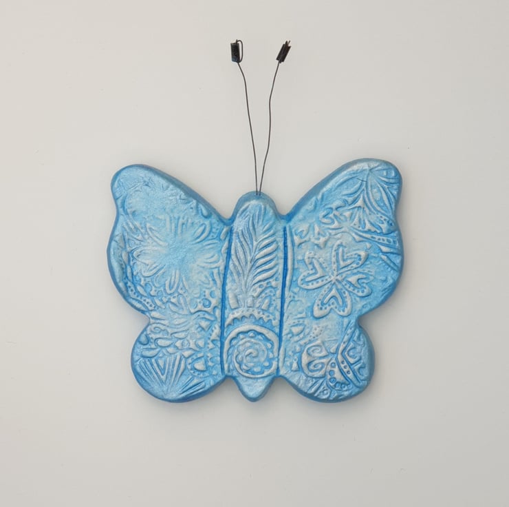 Butterfly fridge magnet glacier blue - Folksy