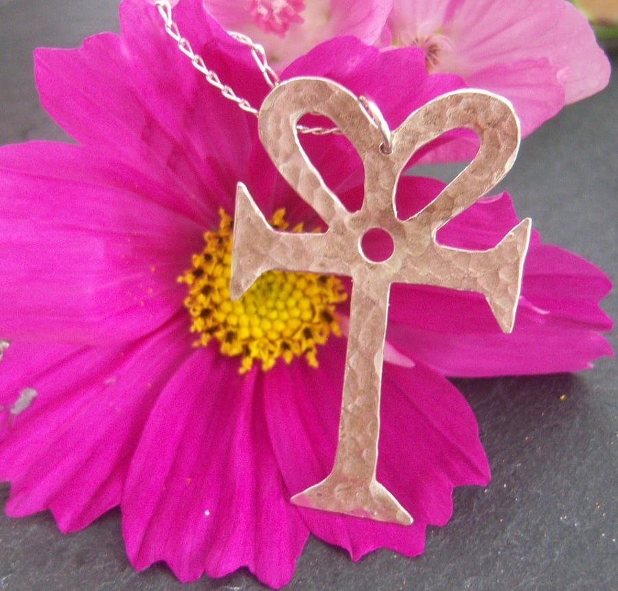 Ankh cross pendant in sterling silver - Folksy