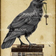 Raven Wisdom A4 original Artwork print by neyeli - Folksy