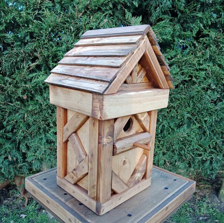 Wall Mounted or Free Standing Wild Bird Nest Bo... - Folksy