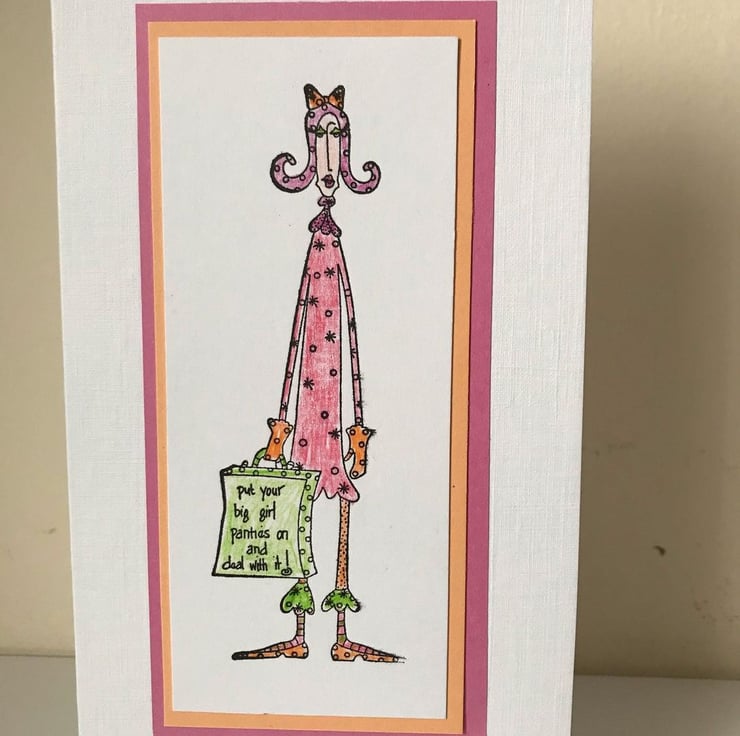 Set of 5 Cheeky Cards - blank for your own message - Folksy