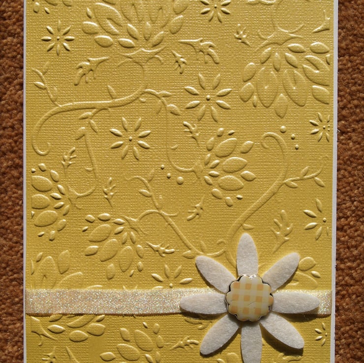 Sunny yellow Daisy card - Folksy