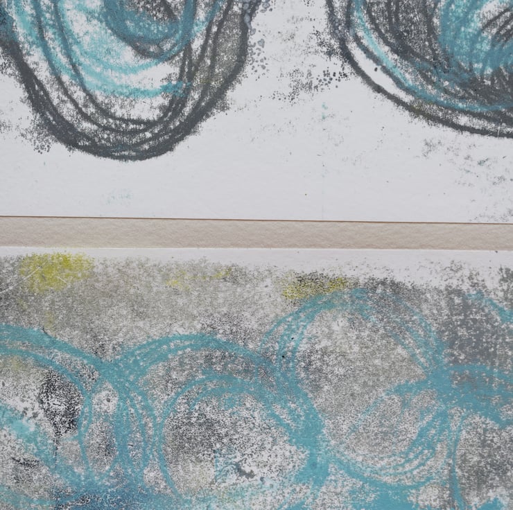 ORIGINAL monoprint and collage - Three Oystersh... - Folksy