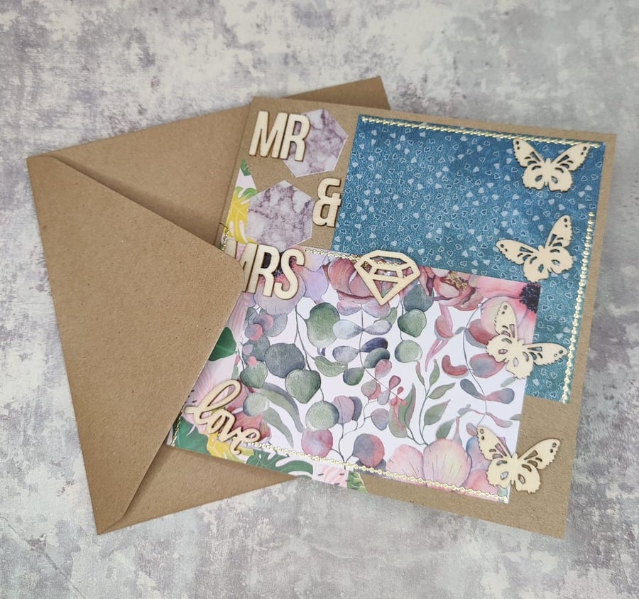 Bespoke Wedding Card - Folksy