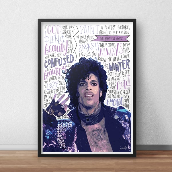 Prince INSPIRED Poster, Print with Quotes, Lyrics - Folksy