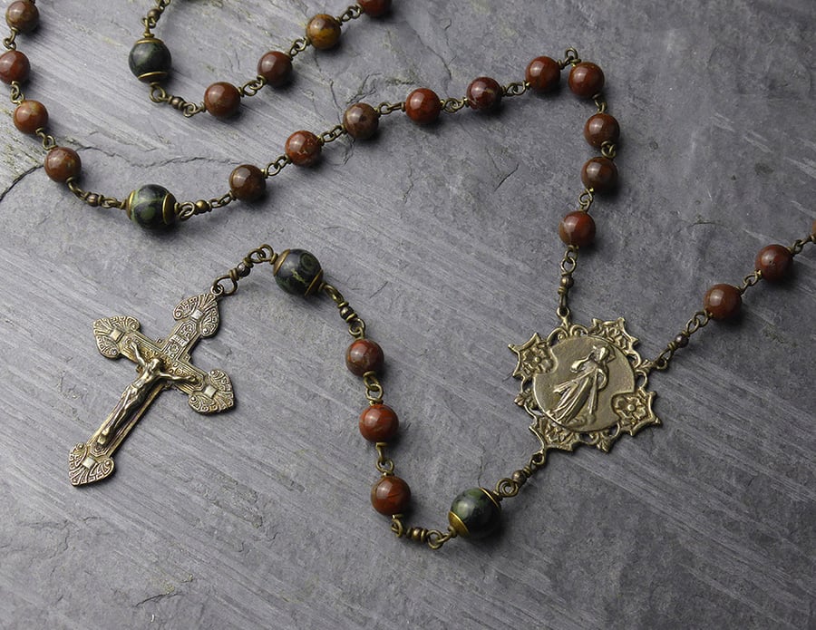 Large Divine Mercy Rosary - Folksy