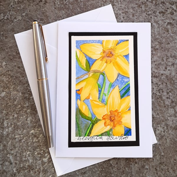 Blank Handpainted Watercolour Card. Any Occasio... - Folksy