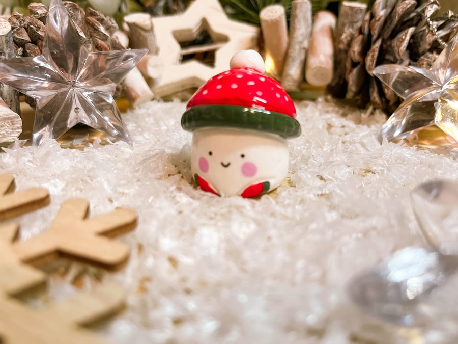 Chilly The Little Snow Pal, Handmade Polymer Cl... - Folksy