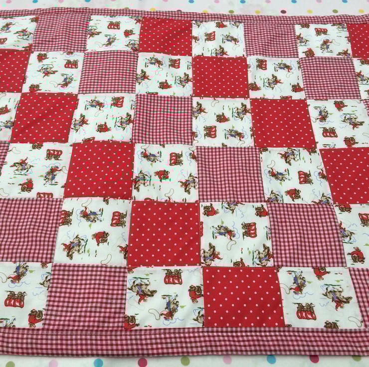 Patchwork quilted patchwork baby pram, car seat... - Folksy