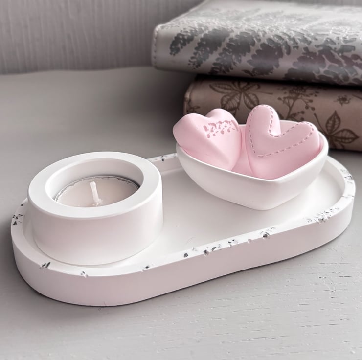 Home Fragrance Gift Set - White Oval Tray, Tea ... - Folksy