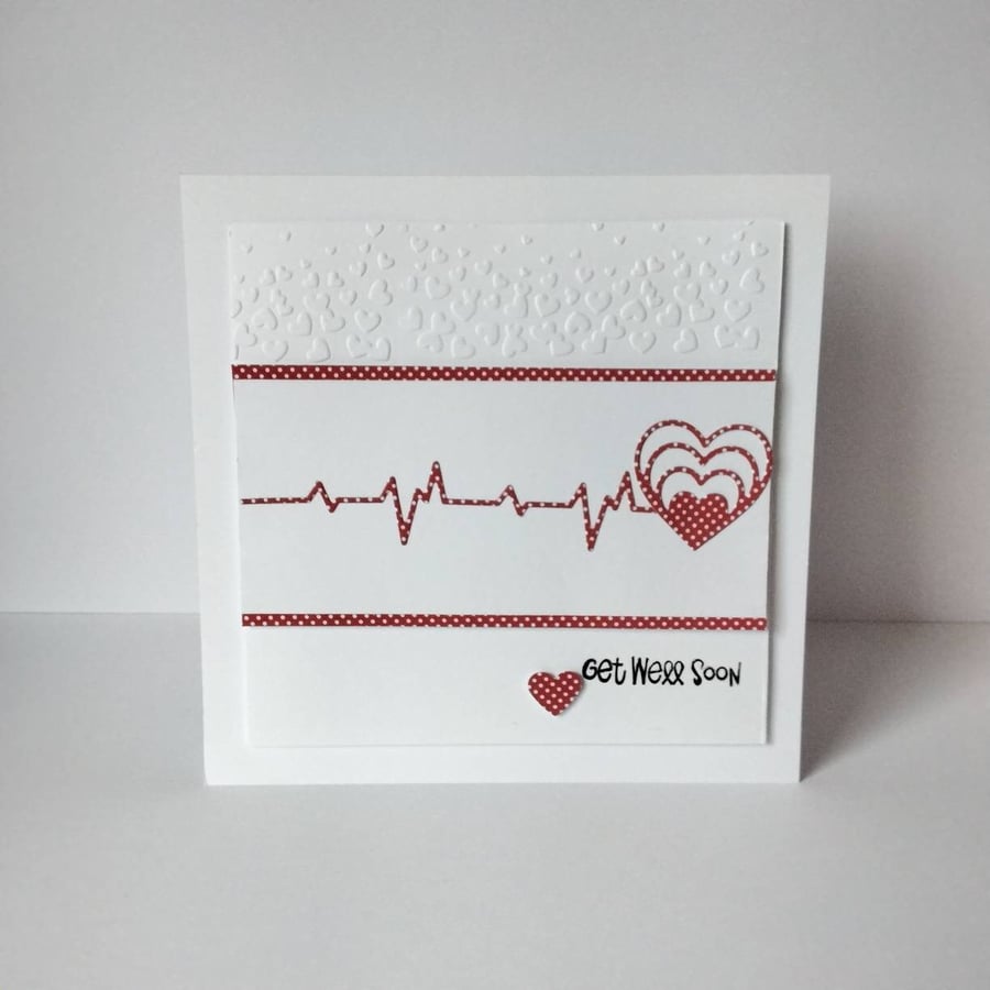 unique, hand made, heart felt get well soon card - Folksy