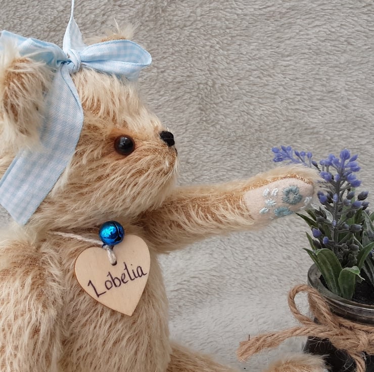One of a kind mohair bear, collectable artist b... - Folksy