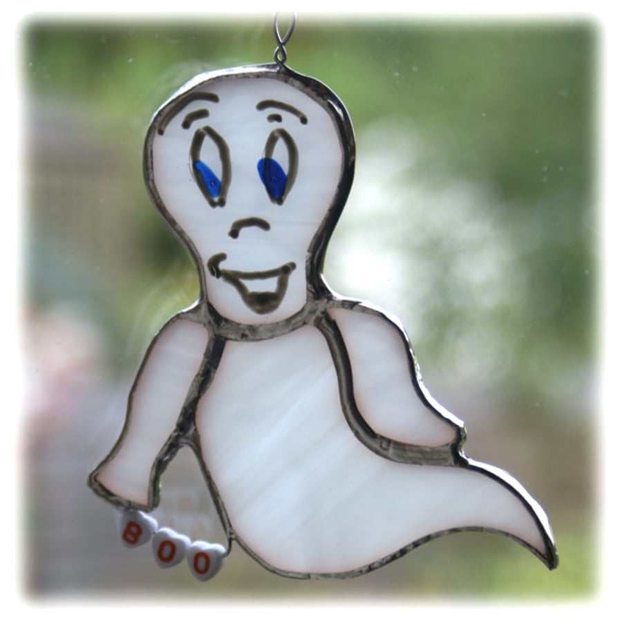 Reserved for Ashley Ghost Stained Glass Suncatc... - Folksy