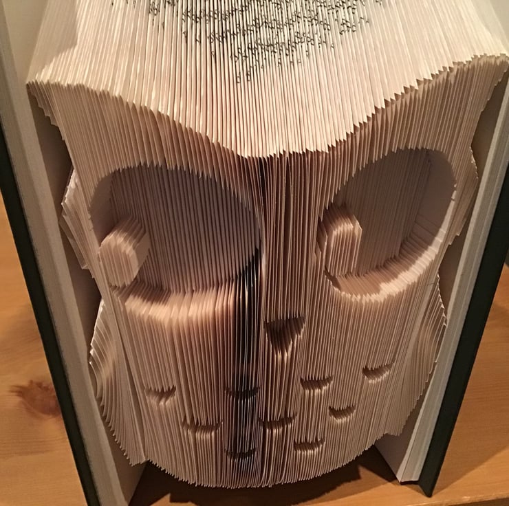 Folded Book Art - Folded Book Sculpture - Owl - Folksy