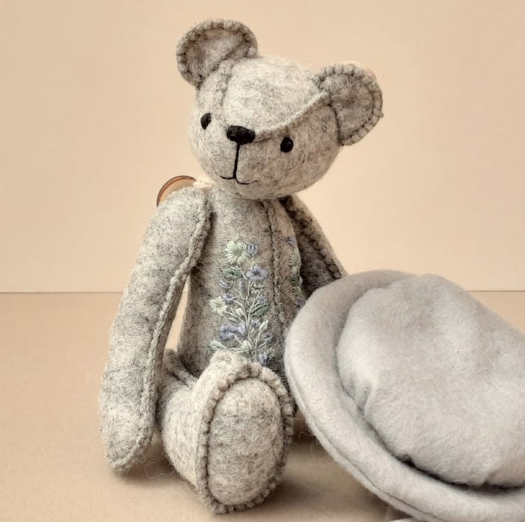 Artist teddy bear, hand sewn one of a kind coll... - Folksy
