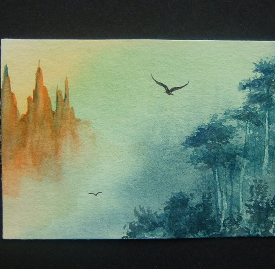 fantasy art painting original watercolour ref 284 - Folksy