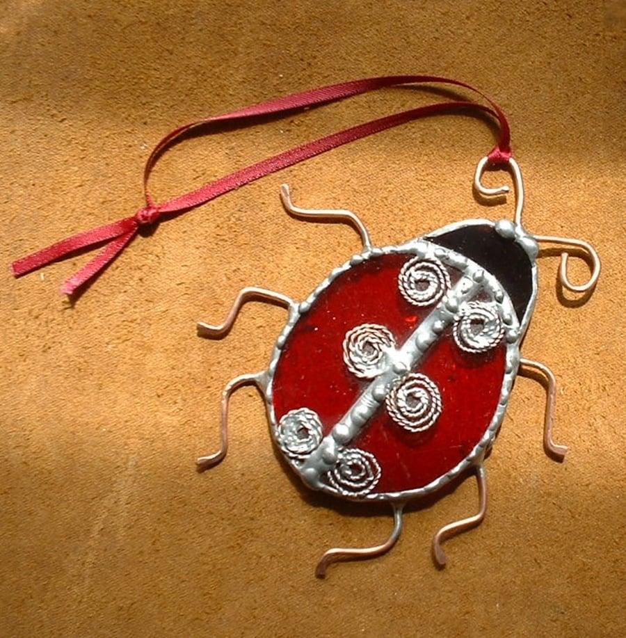 Stained Glass Ladybird Suncatcher - Folksy