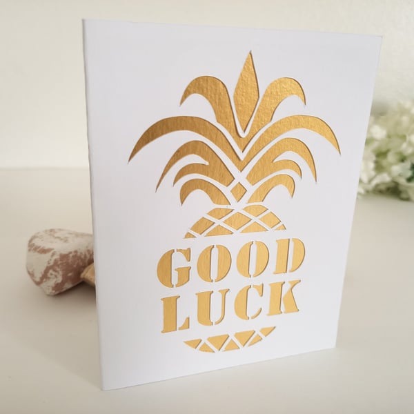 Good Luck Pineapple Card - Folksy