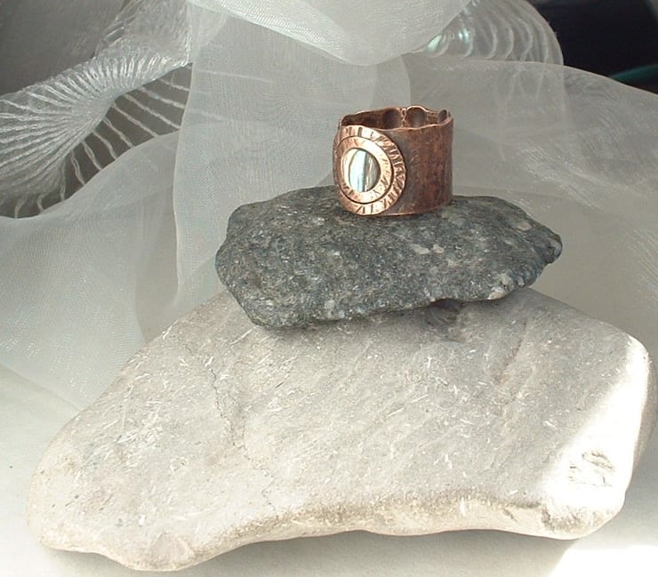 Large Unisex Adjustable Rustic Copper Turret Th... - Folksy