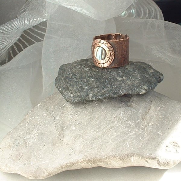 Large Unisex Adjustable Rustic Copper Turret Th... - Folksy