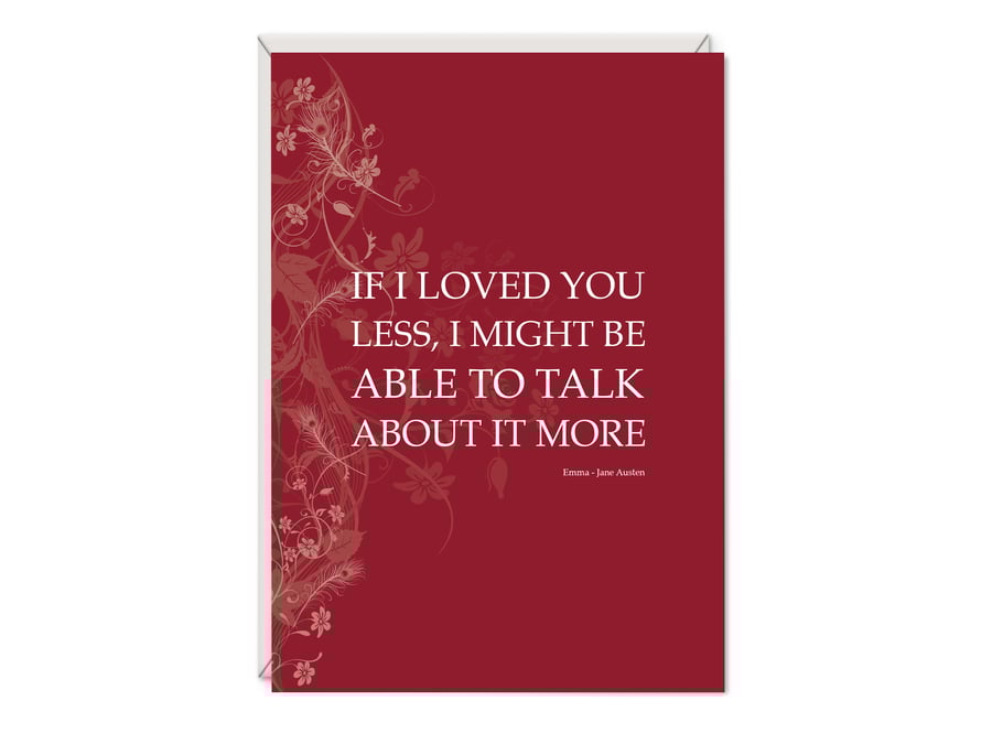 Emma Greetings Card Literary Gift - Jane Austen... - Folksy