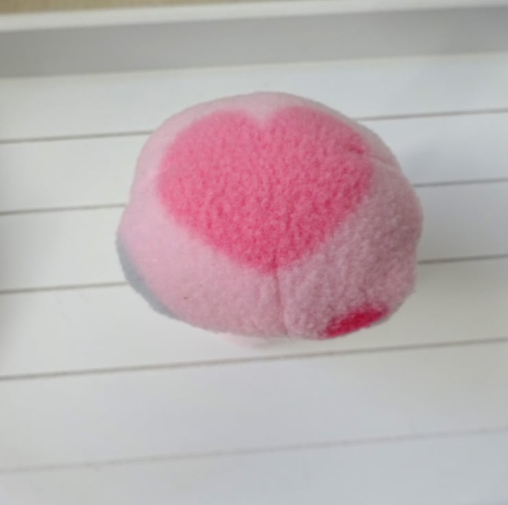 pink plush toadstool pink heart - Folksy