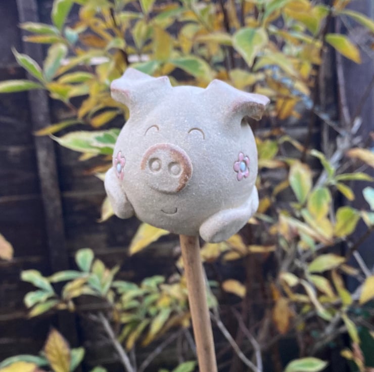 Flying pig cane topper - Folksy
