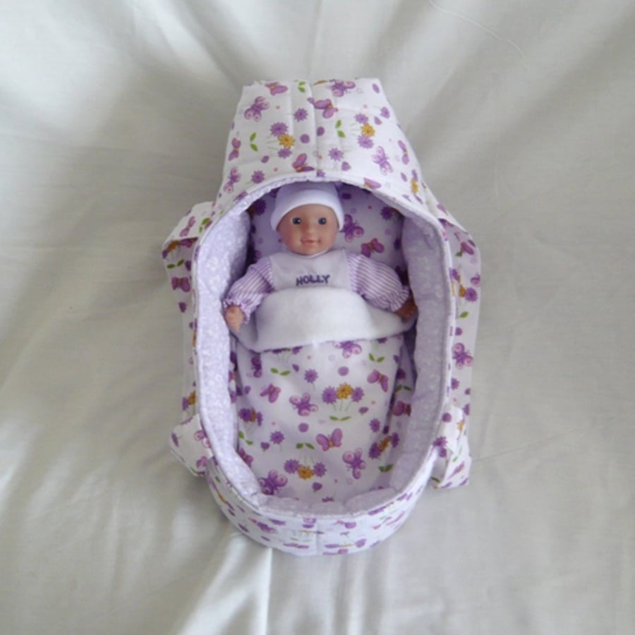 Small Dolls Carrycot (with free doll ) - Folksy