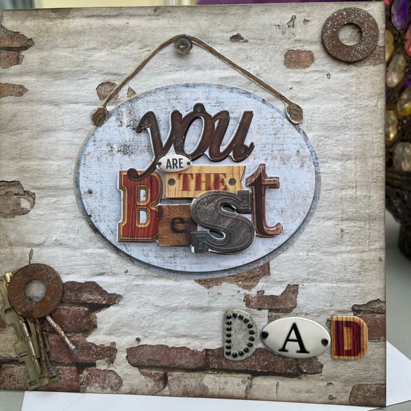 Grungy You are the best Dad fathers day or birt... - Folksy