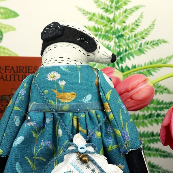 Hyacinth, A Badger Lady - Folksy