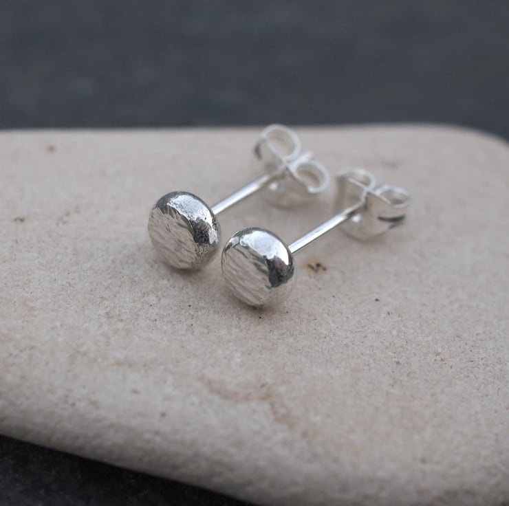 studs, small silver stud earrings, silver studs - Folksy