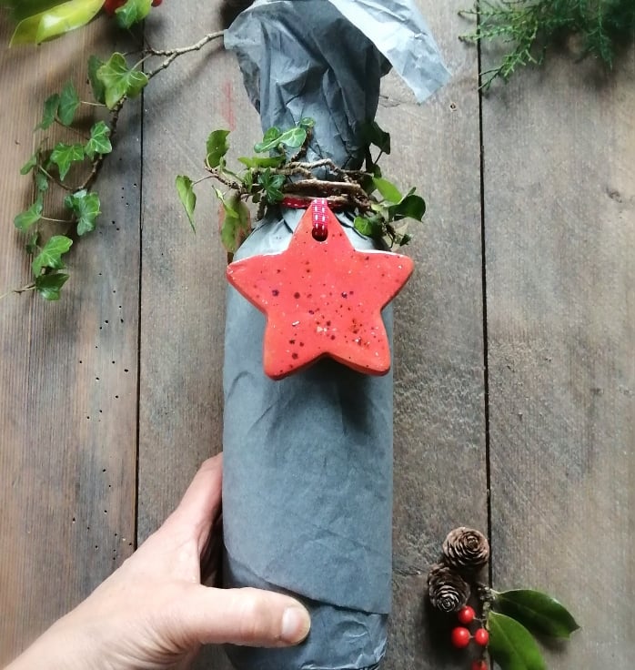 Trio of Pottery Stars. Hanging Christmas Decor... - Folksy