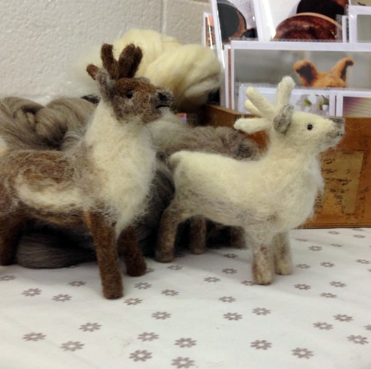 Needle felted reindeer - Folksy