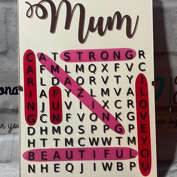 Word search frame - Folksy