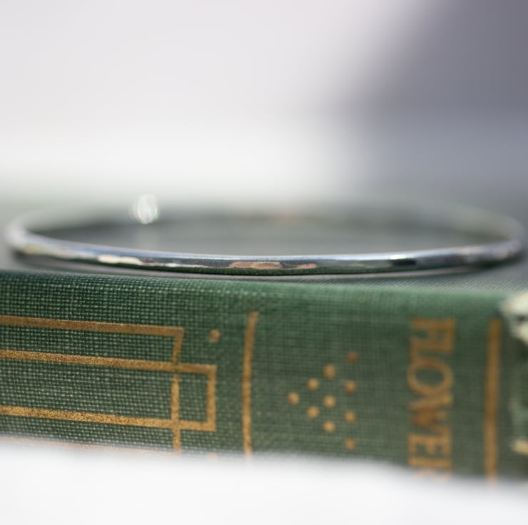 Sterling Silver Skinny Stacking Bangle - Folksy