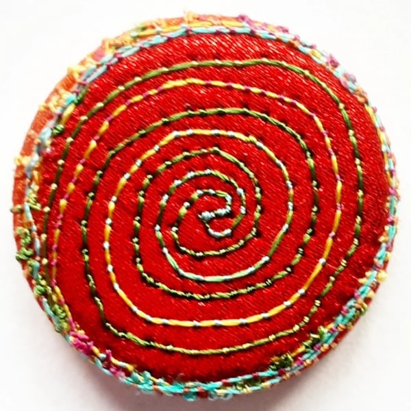 Buttons 1 inch button Hand Dyed Silks and Cotto... - Folksy