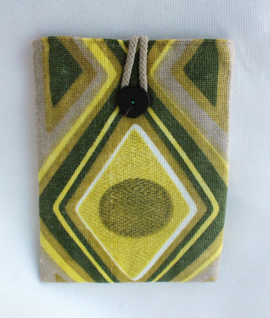 Green Geometric Diamonds kindle case - Folksy