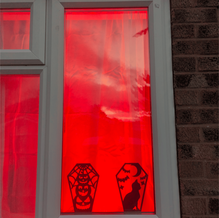 Halloween Coffin Window or Wall Signs - Set of 2 - Folksy