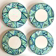 Set of 4 Ceramic Coasters - Folksy