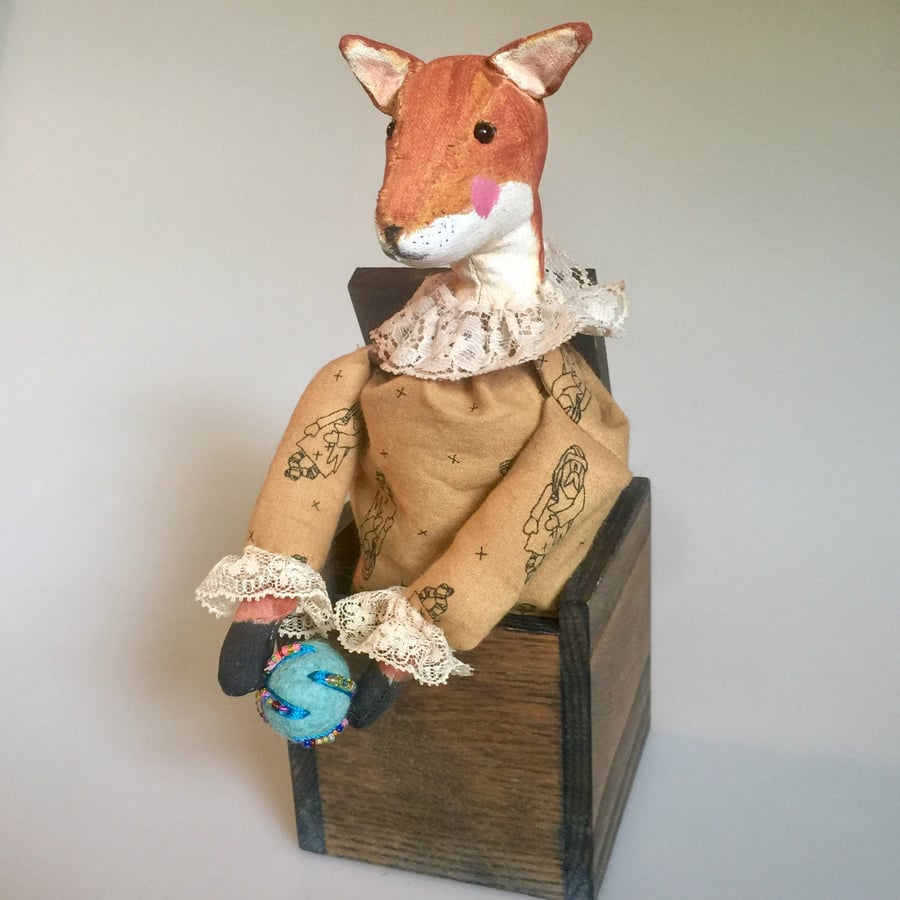 Handmade Fox in a box - Folksy