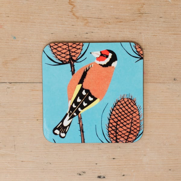 Coaster, Bird Coaster, Goldfinch Coaster - Folksy