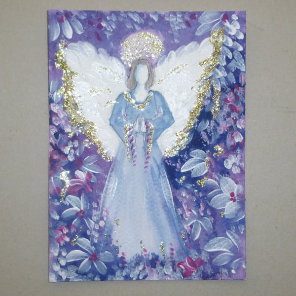 hand painted original art angel painting ( ref ... - Folksy