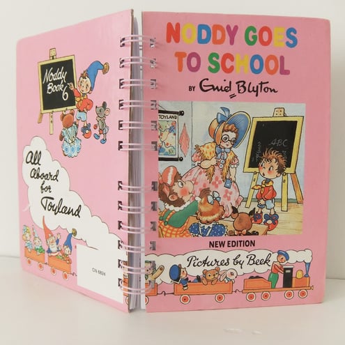 Handmade Noddy notebook – upcycled notebook mad... - Folksy