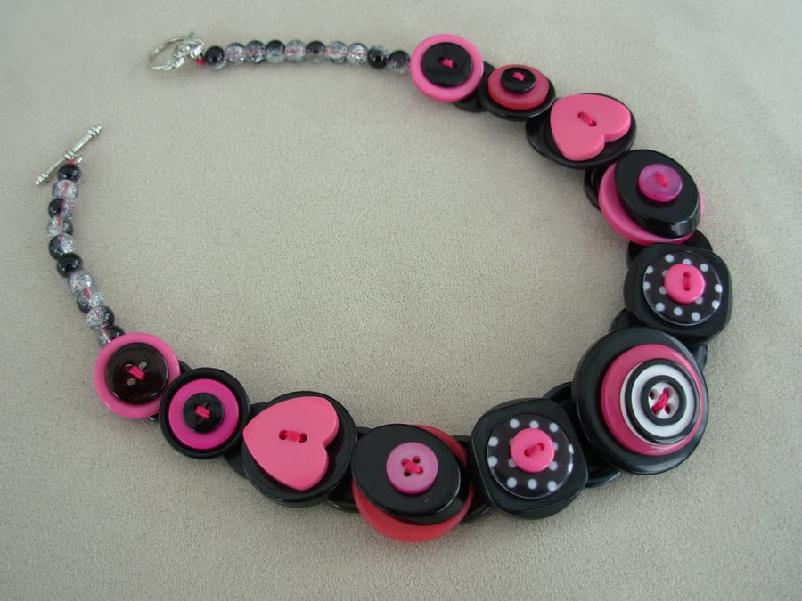 Button Necklace - Folksy