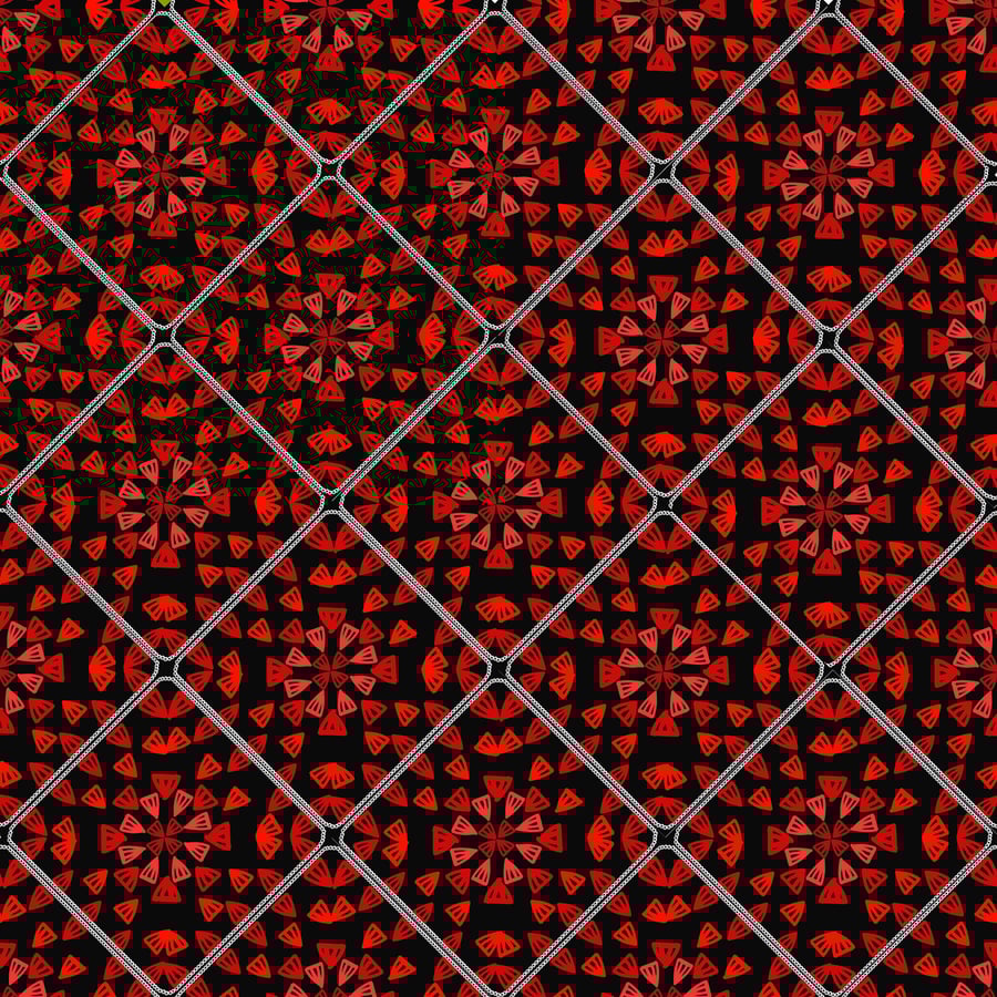 Digital print crochet-inspired granny squares s... - Folksy