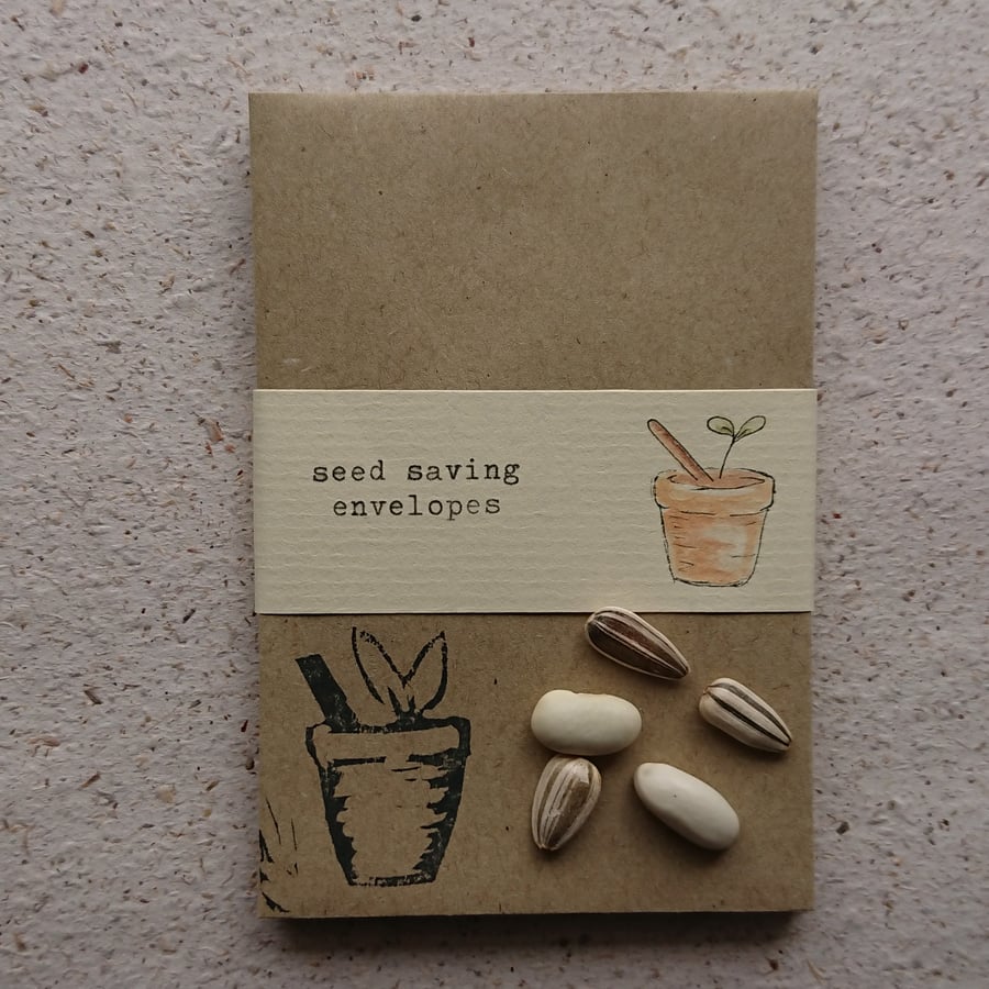 Seed saving envelopes - set of 10 - with origin... - Folksy