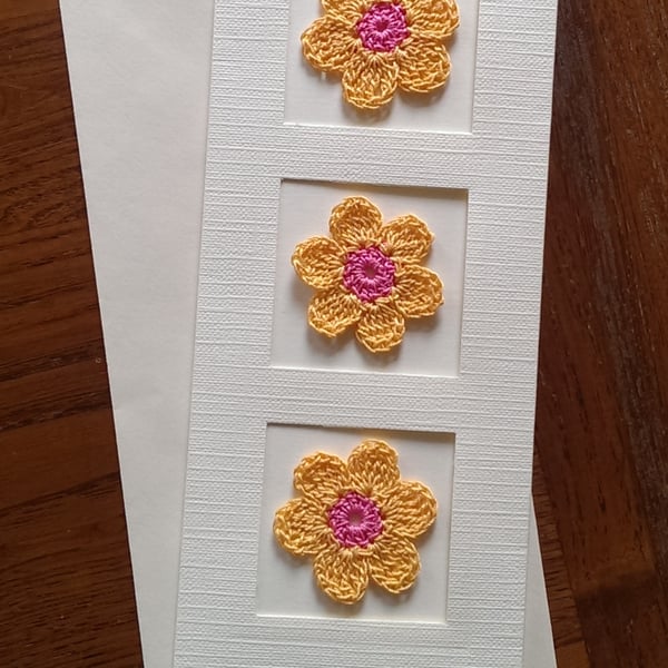 TALL CREAM LINEN EFFECT CARD- 3 LOVELY ORANGE ... - Folksy