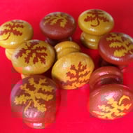 Set of 8 Hand-Painted Handles - Folksy