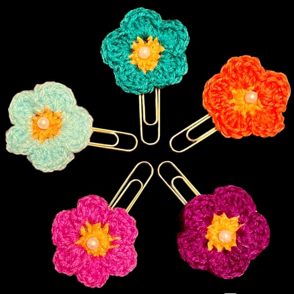 Bookmarks, Planner Clips, Bookmark Clips, Flowe... - Folksy